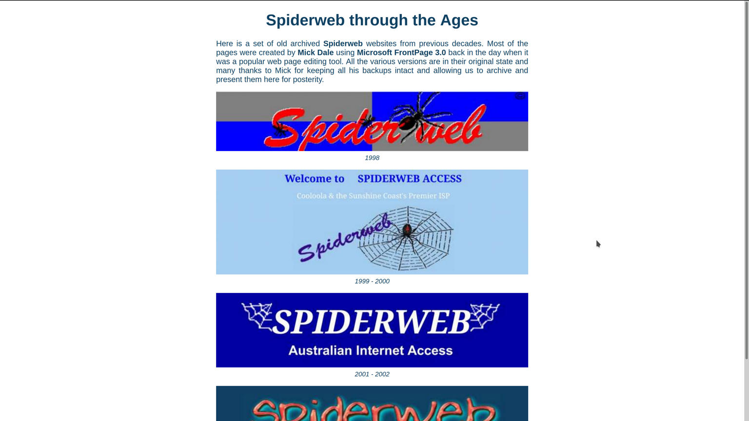 Through The Ages – SPIDERWEB